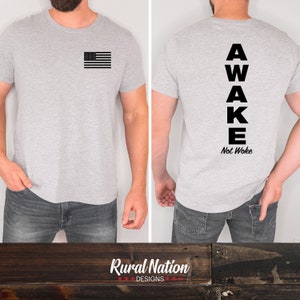 Awake Not Woke T-shirt, We the People, Anti Woke Shirt, Go Woke Go ...