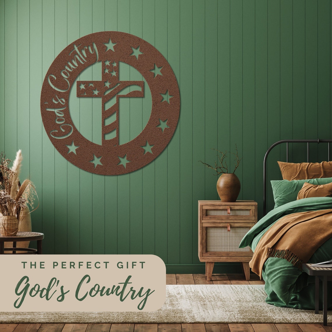 God's Country Metal Sign, Patriotic Decor, Christian Patriot Gift ...