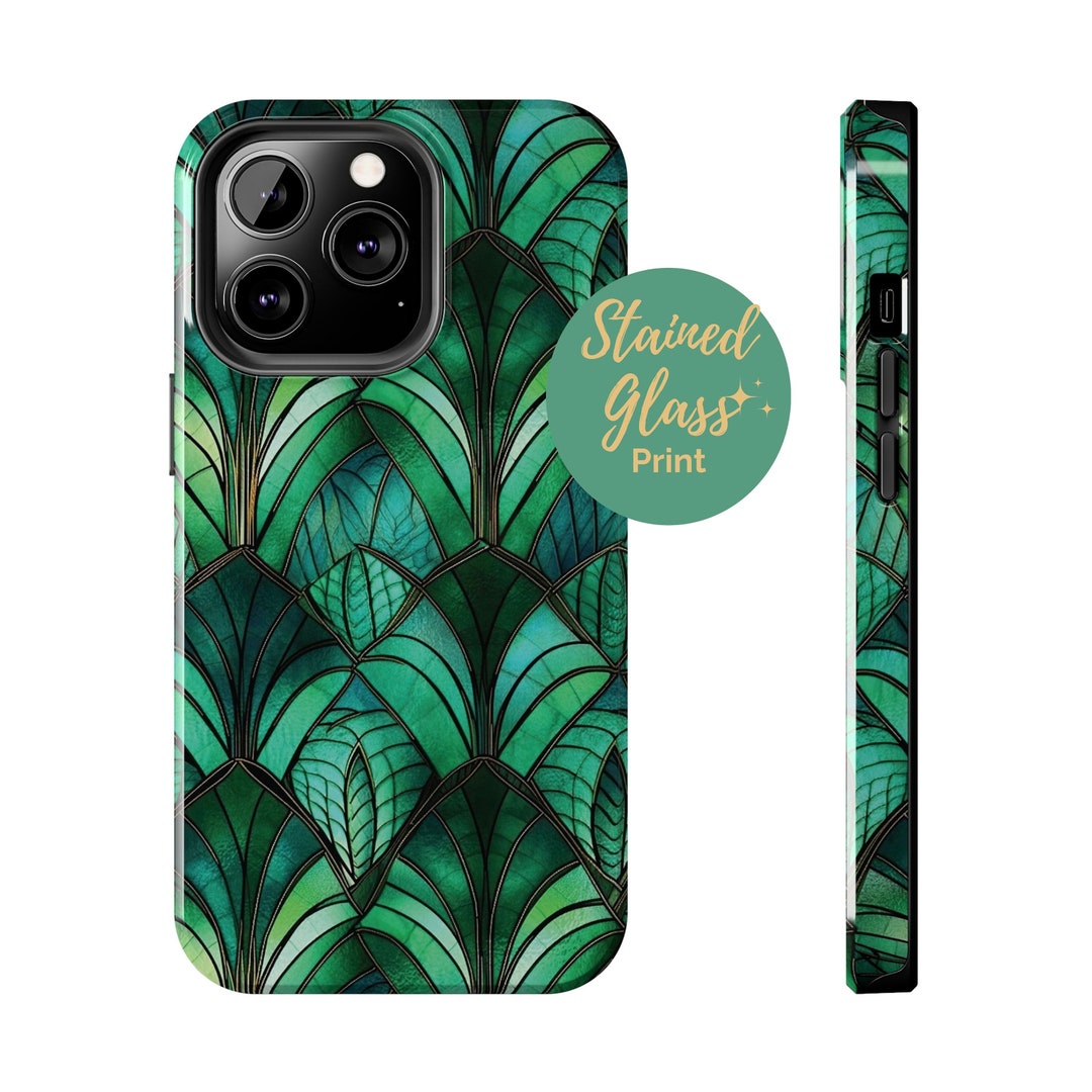 Green Stained Glass Phone Case, Luxury Phone Case, iPhone 13 Pro Case ...