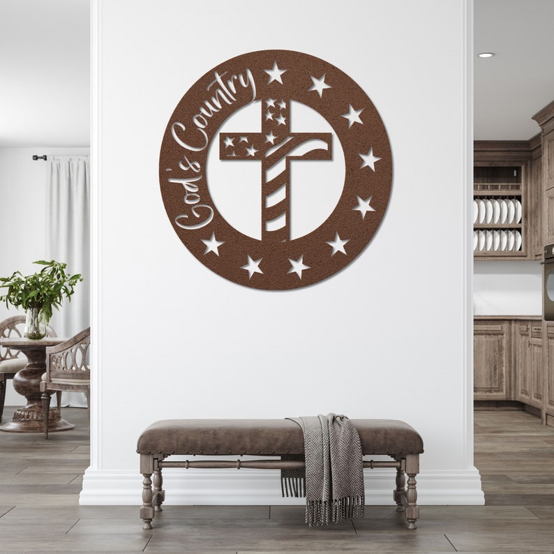 God's Country Metal Sign, Patriotic Decor, Christian Patriot Gift ...