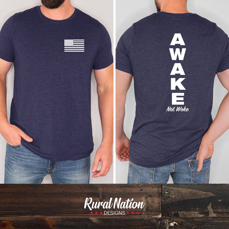 Awake Not Woke T-shirt We the People Anti Woke Shirt Go - Etsy