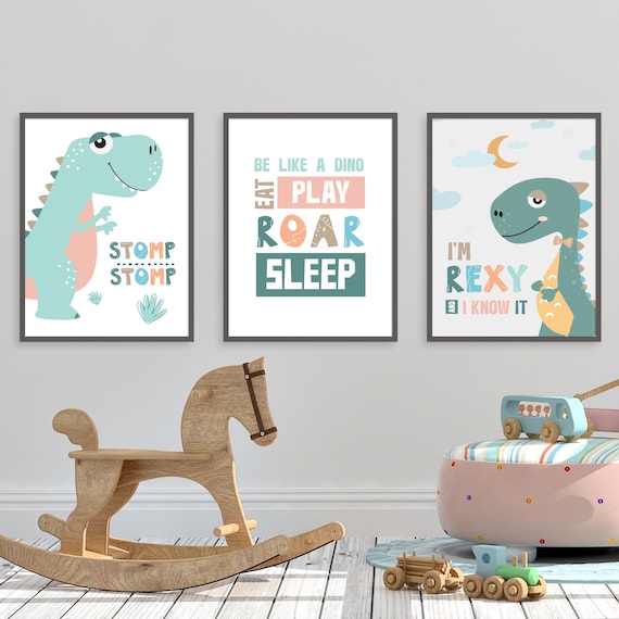 Dinosaur Wall Art Dinosaur Decor Dinosaur Prints - Etsy UK