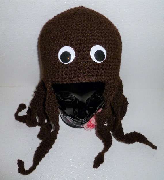 Crochet Hat Beanie Adult Size TARANTULA Style Googly Eyes Hand | Etsy