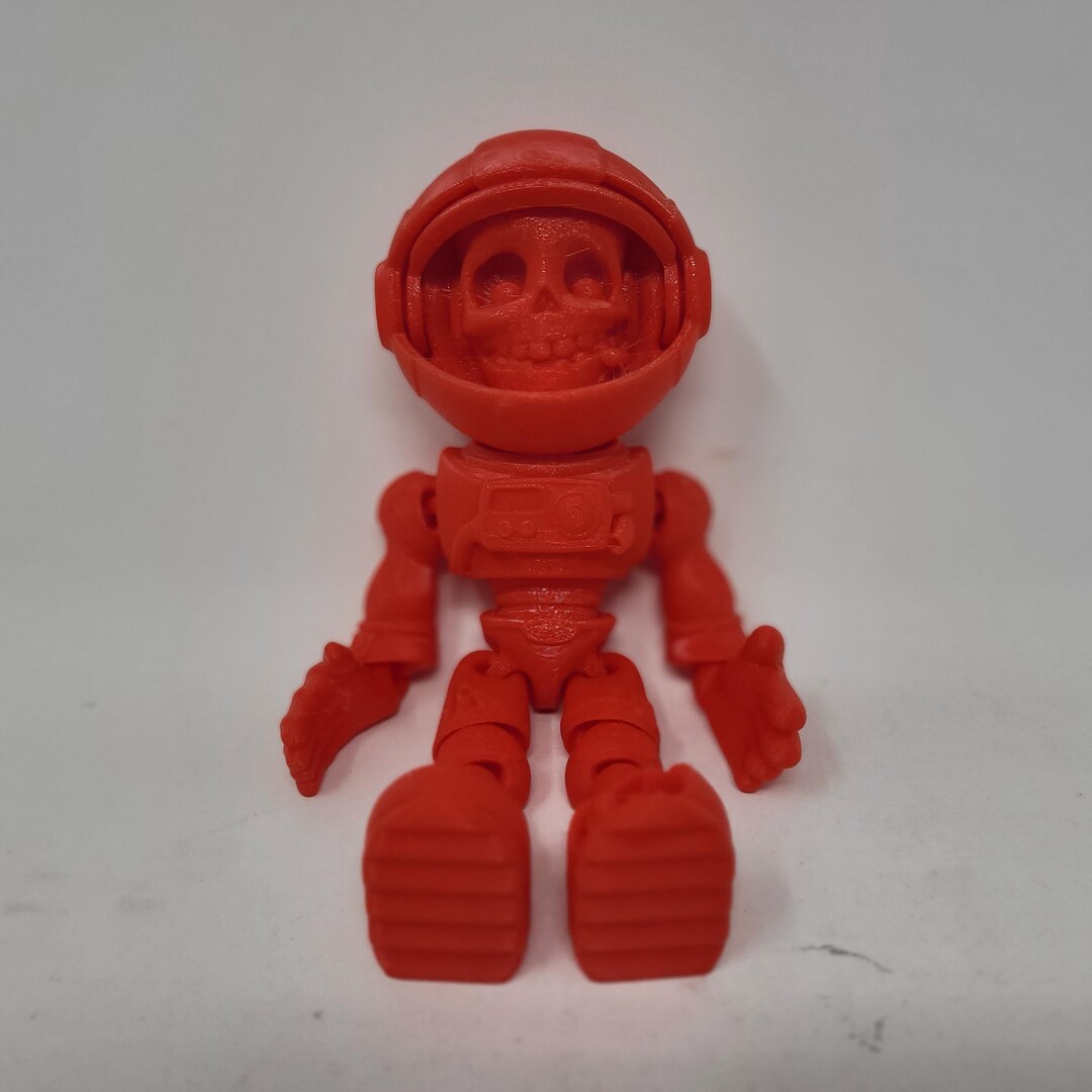 Red Flexi Factory Skeleton Astronaut Articulating Toy Figure - Etsy