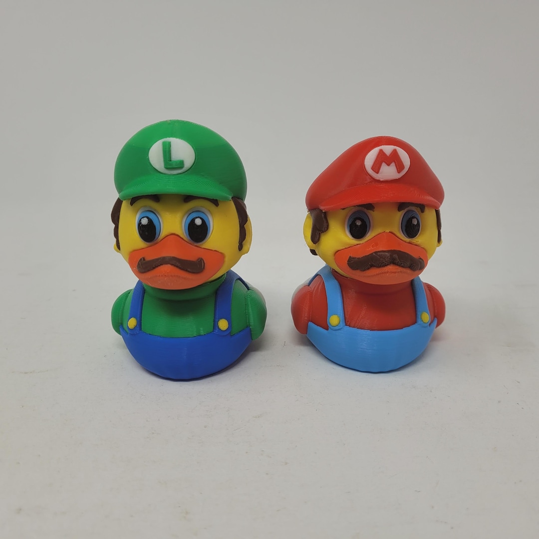 Mario & Luigi Duck, 3D Printed Dash Duck, Fan Art - Etsy