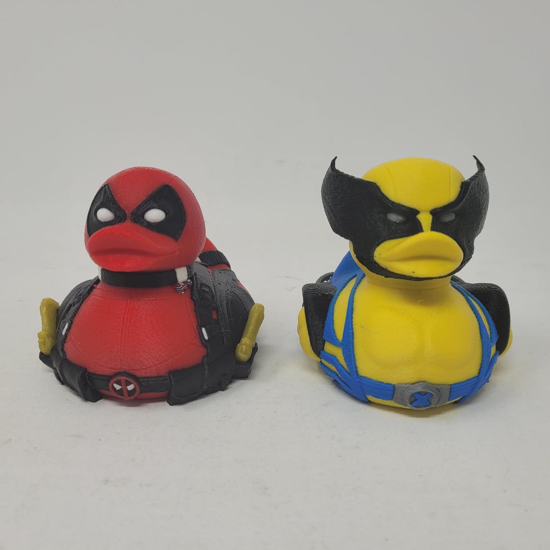 Deadpool and Wolverine Duck, 3D Printed Dash Duck, Jeep Duck Fan Art ...