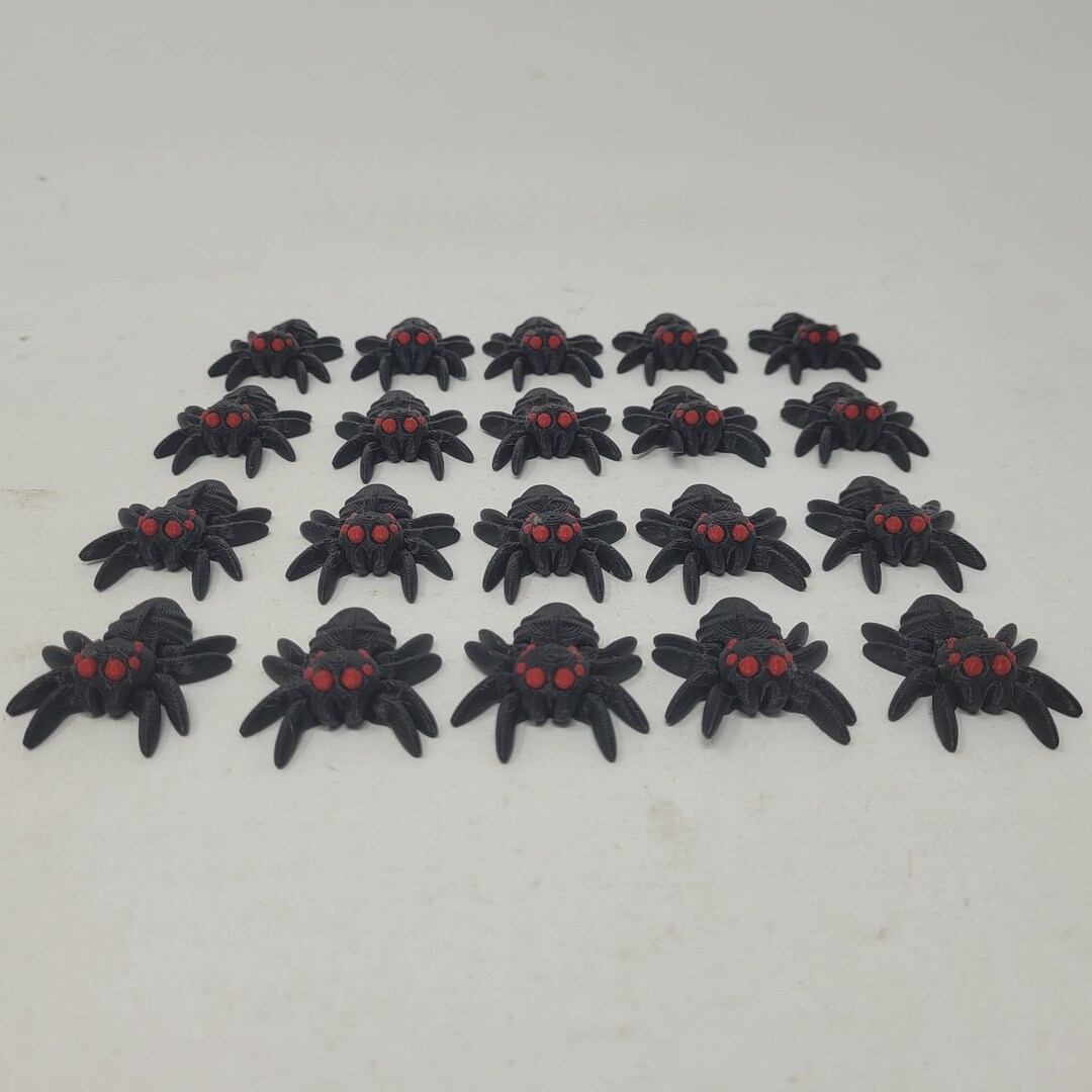 20 Creepy Crawly Posable Tiny Spider Articulating Toy Figures - Etsy