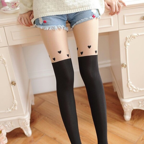 Cartoon Tights - Etsy