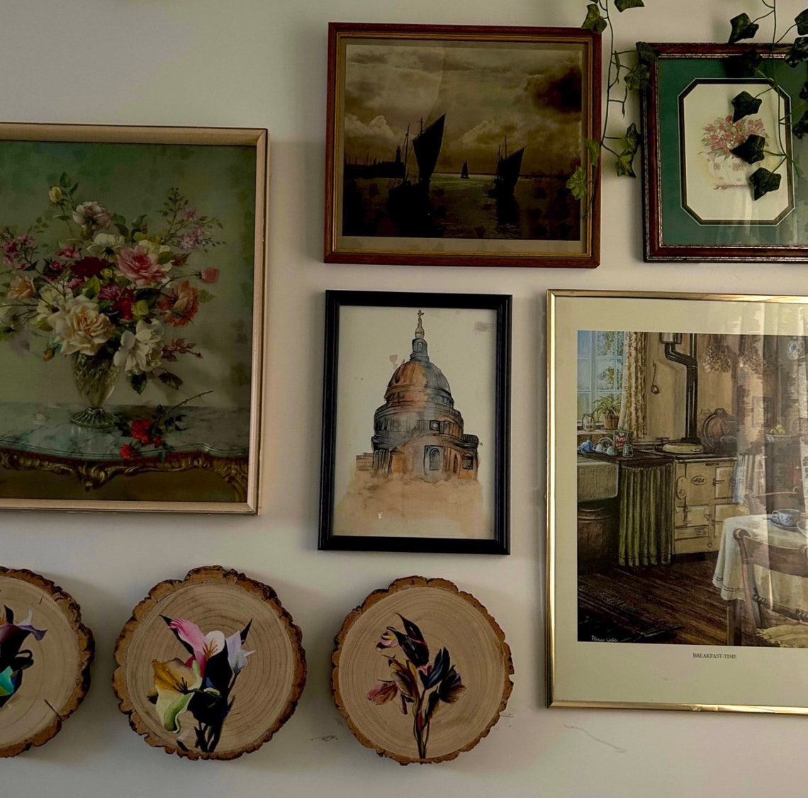 Floral Rustic 'life-cycle of a Flower' Paintings - Etsy