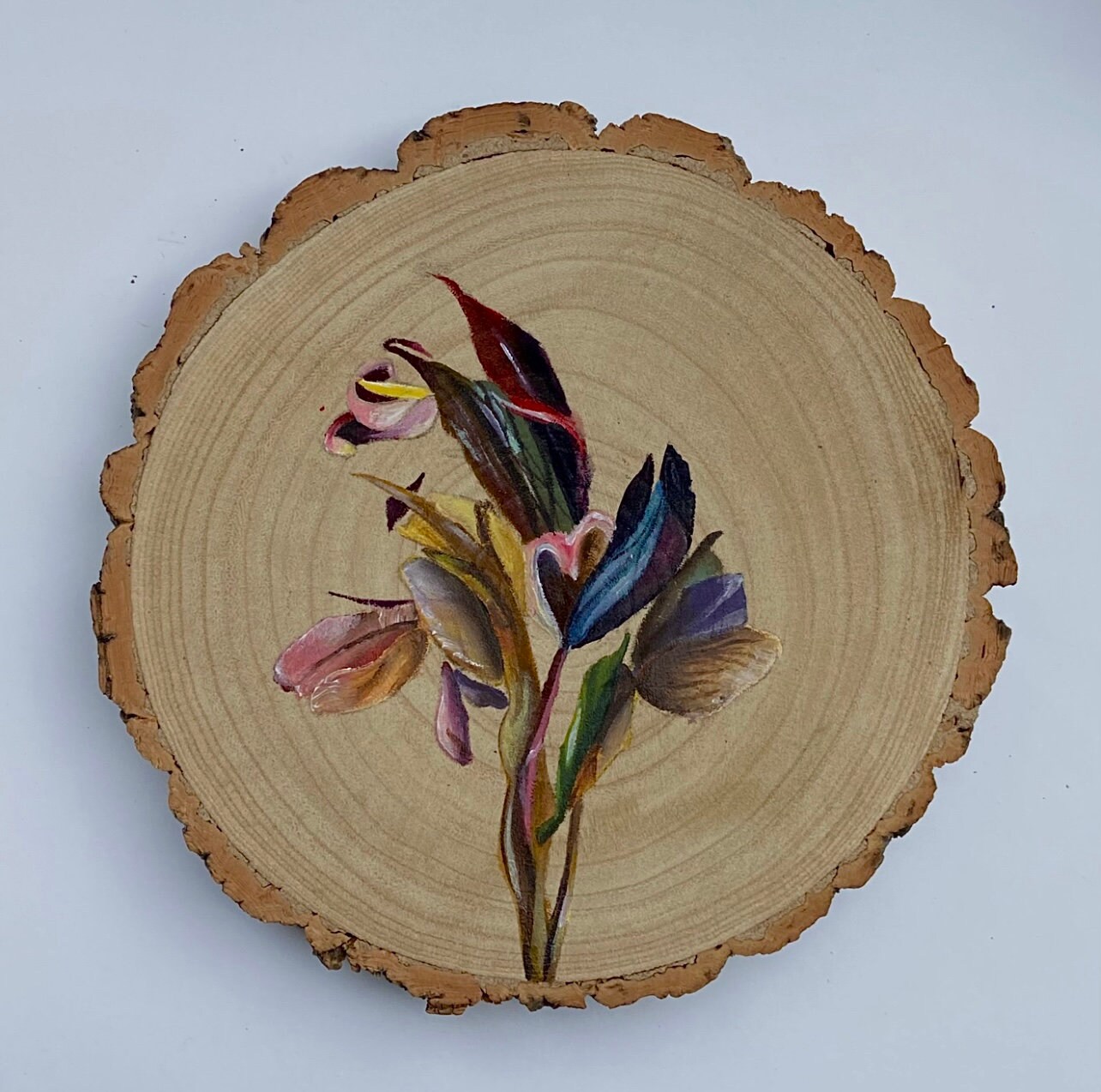 Floral Rustic 'life-cycle of a Flower' Paintings - Etsy