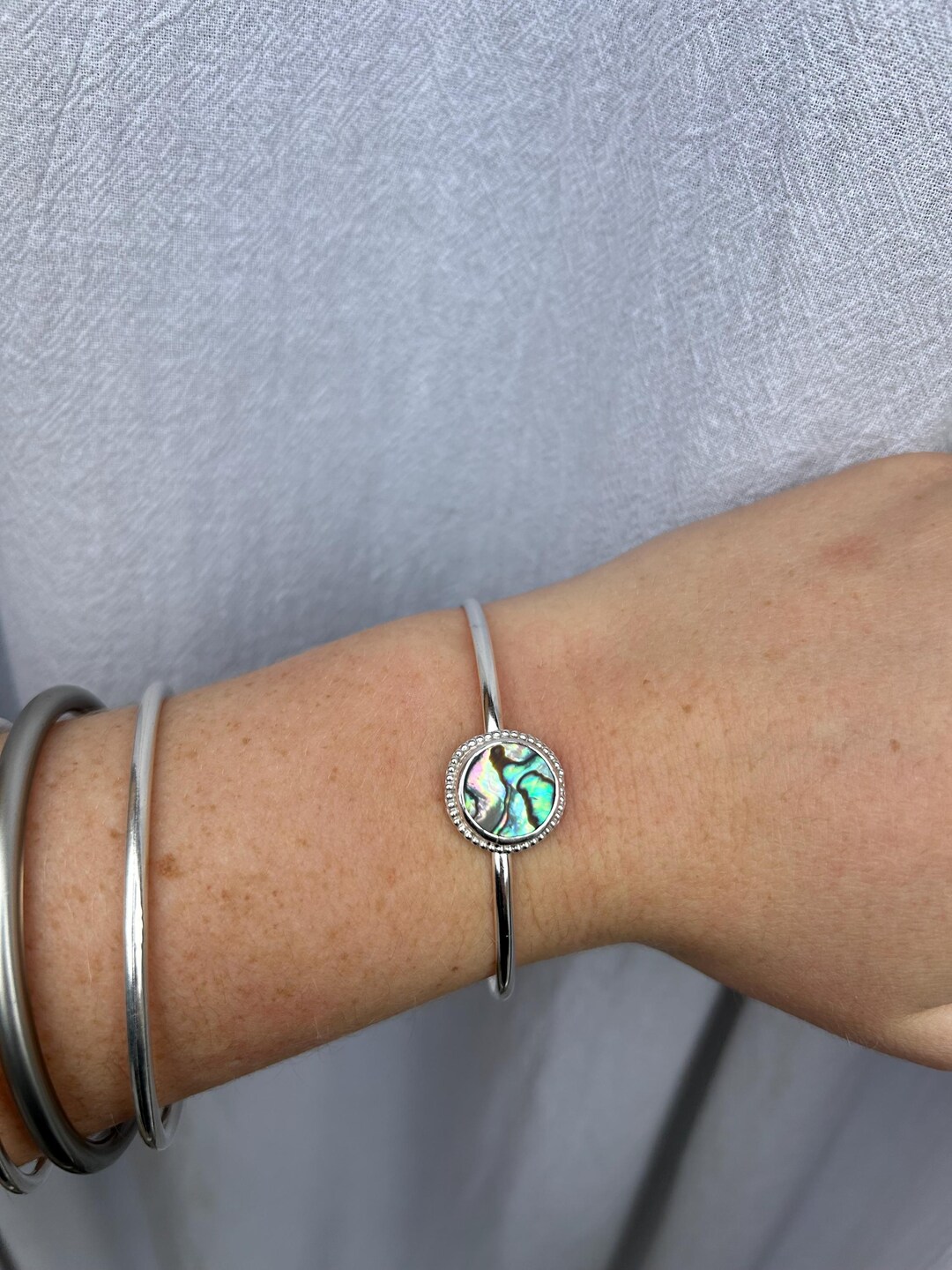 Abalone Shell Cuff Bracelet - Etsy