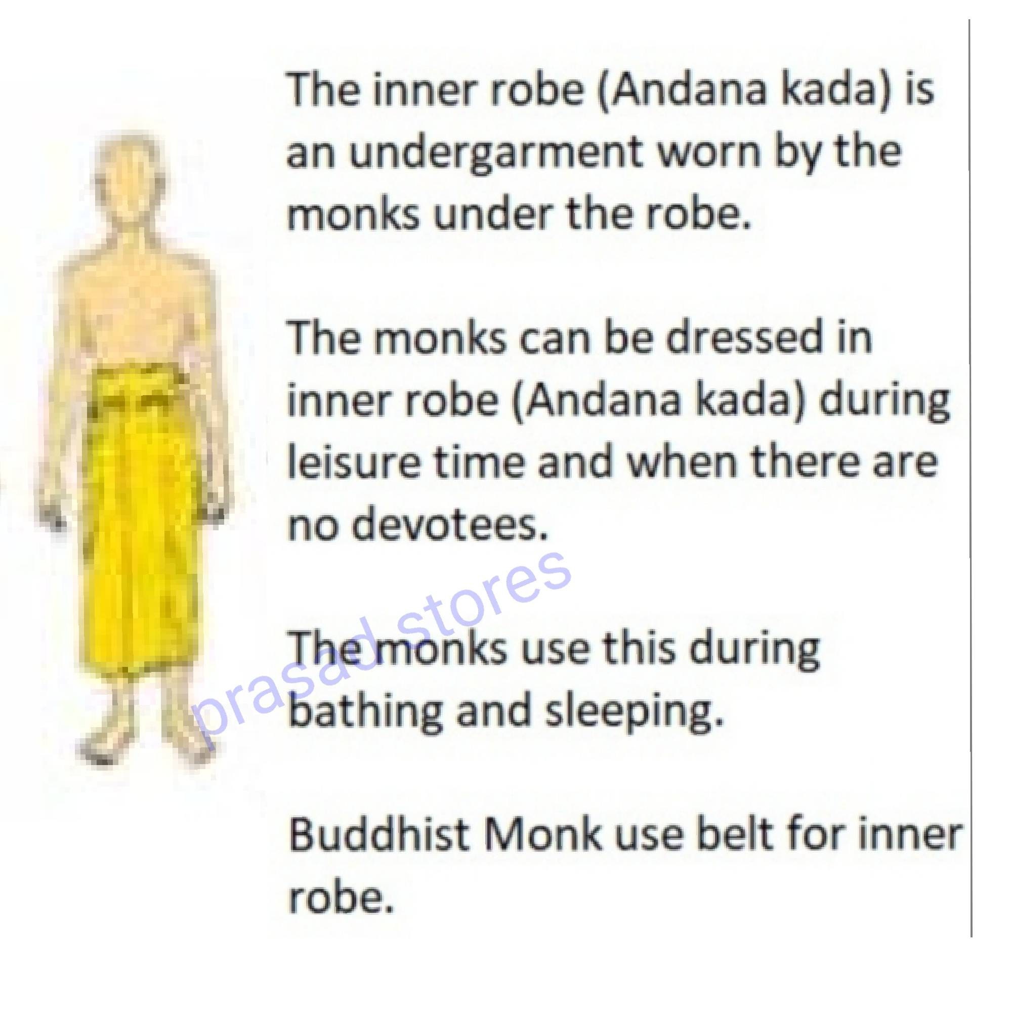 Theravada Buddhist Monk Robe With Inner Robe & Belt- Full Monk Clothes ...