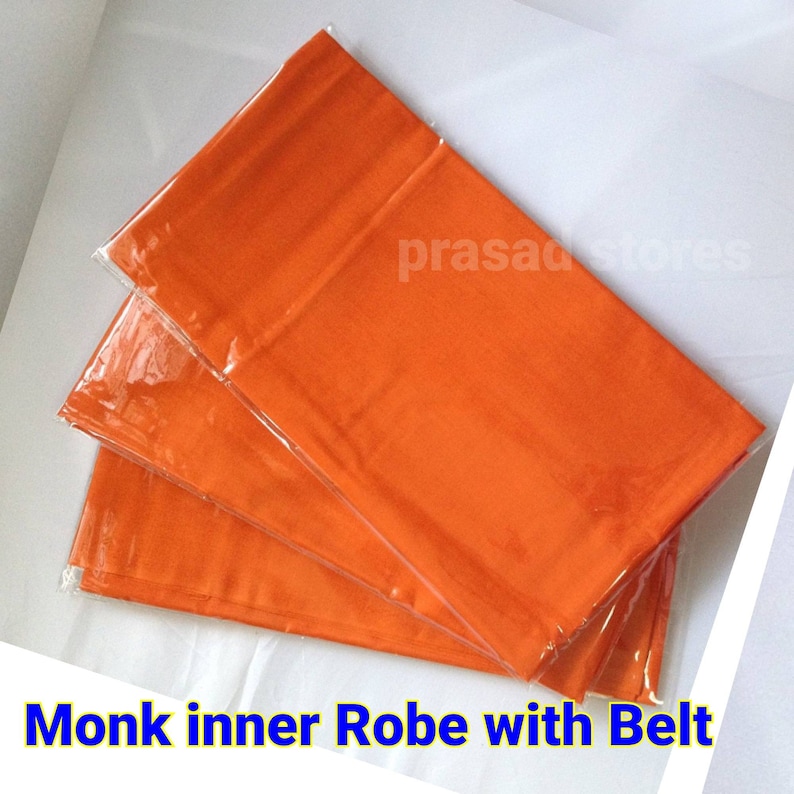 Theravada Buddhist Monk Robe With Inner Robe & Belt- Full Monk Clothes ...