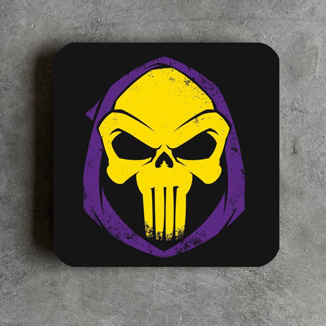 Skeletor Punisher Inspired Drinks Coaster - Etsy