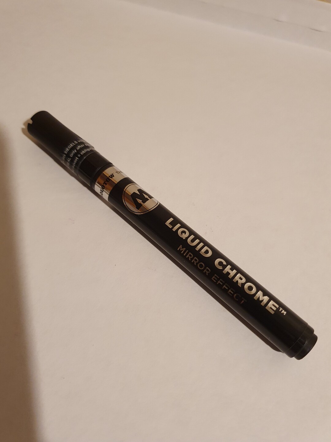 Stylo marqueur Molotow LIQUID CHROME, stylo marqueur poreux ...