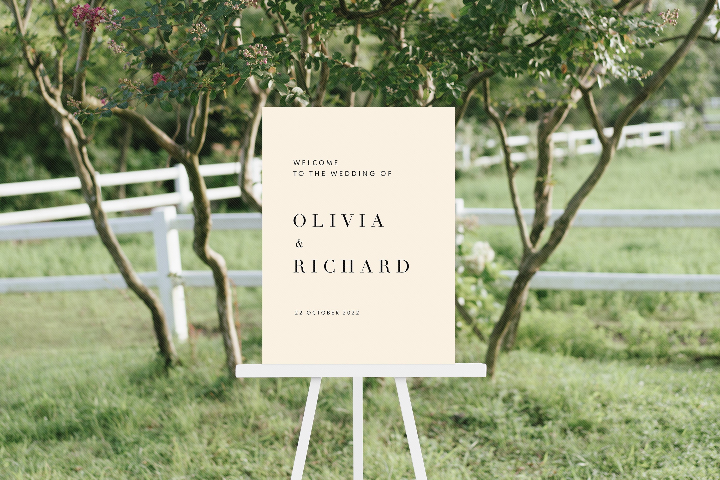 Wedding Sign Mockup, Welcome Sign Mockup, Sign Mockup, Easel Sign ...