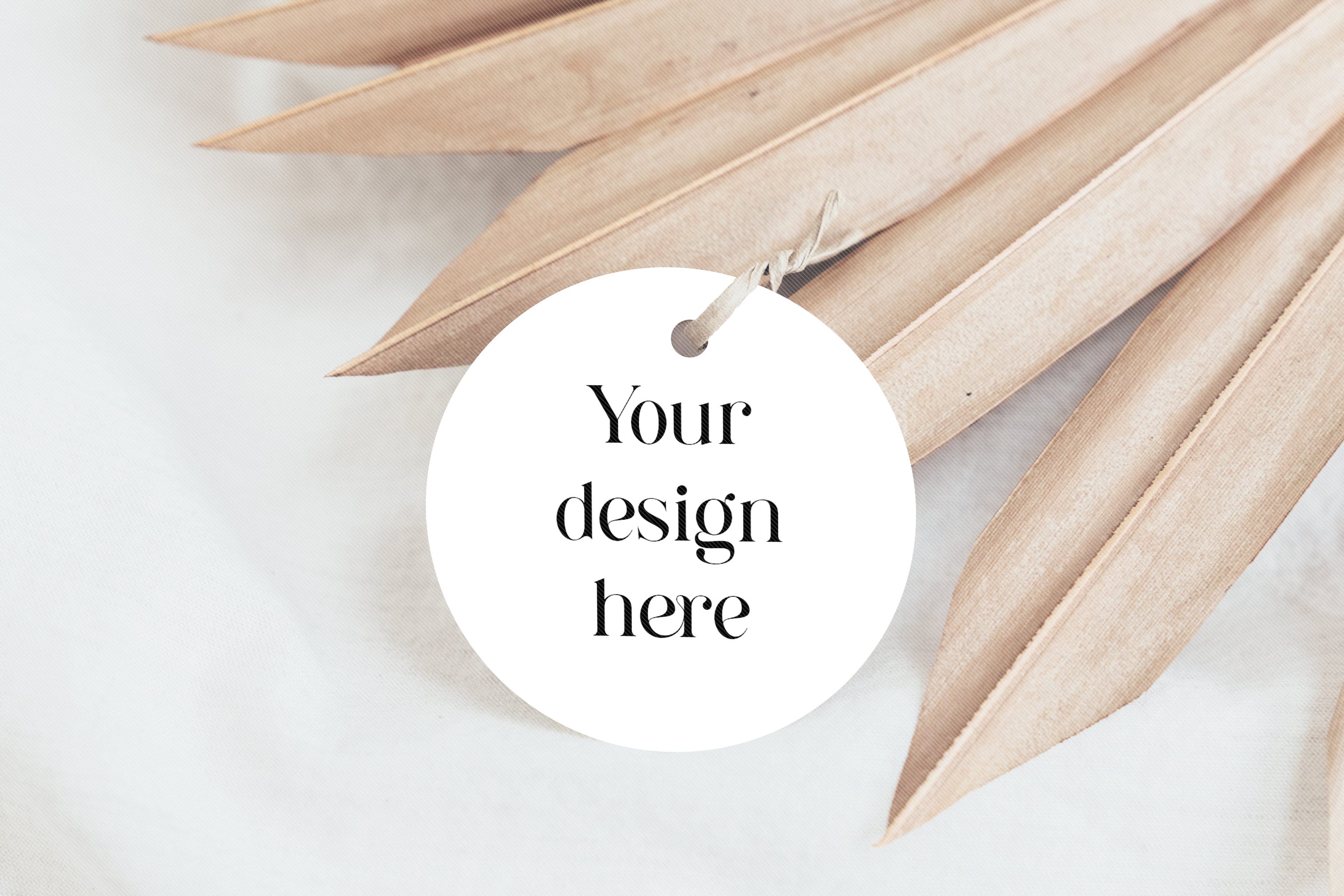Gift Tag Mockup, Round Gift Tag Mockup, Circle Gift Tag Mockup, Round ...