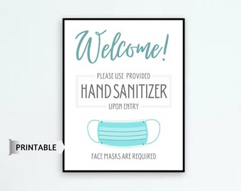 Please Sanitize Sign | Etsy
