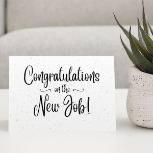 PRINTABLE Congratulations on the New Job CARD, Congrats Greeting Card ...