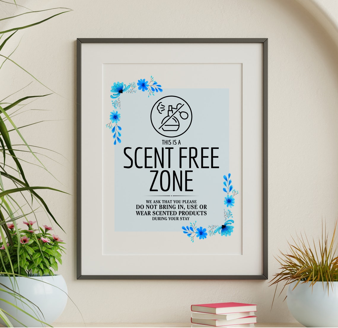 PRINTABLE Scent Free Zone SIGN, Fragrance Free Health Care Facility ...
