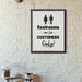 PRINTABLE Restroom SIGN, Restrooms for Customers Only, Customers Only ...