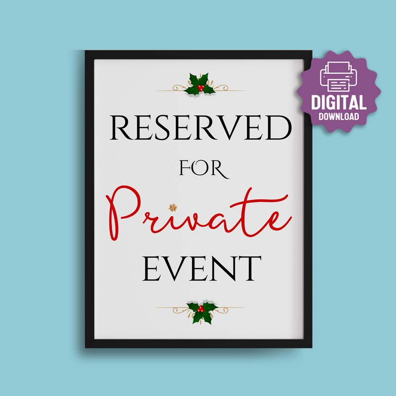 Closed for Private Event Sign - Etsy