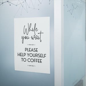 PRINTABLE While You Wait SIGN, Waiting Room, Reception Front Desk, Car ...