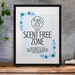 PRINTABLE Scent Free Zone SIGN, Fragrance Free Health Care Facility ...