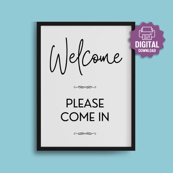 Please Come in Sign - Etsy