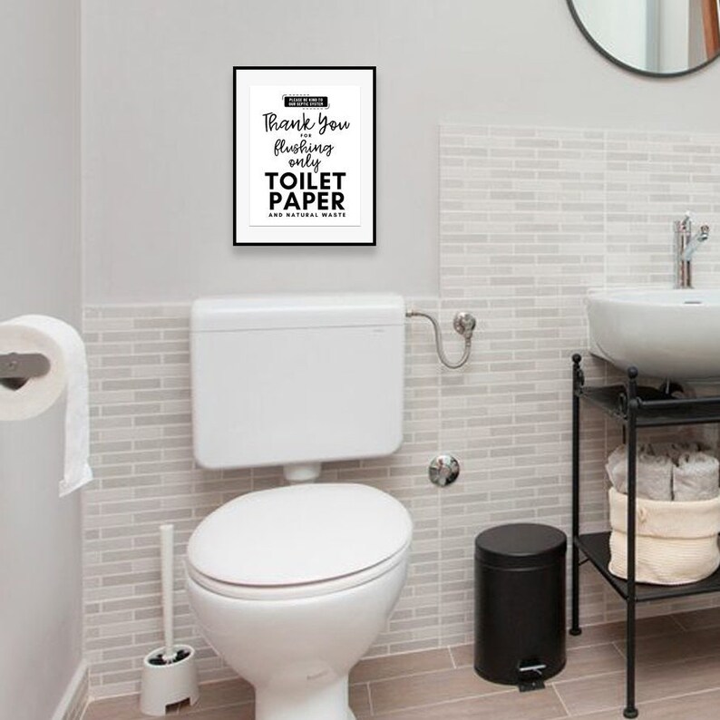 PRINTABLE Septic Tank, SIGN, Be Kind to Our Septic System, Only Flush ...