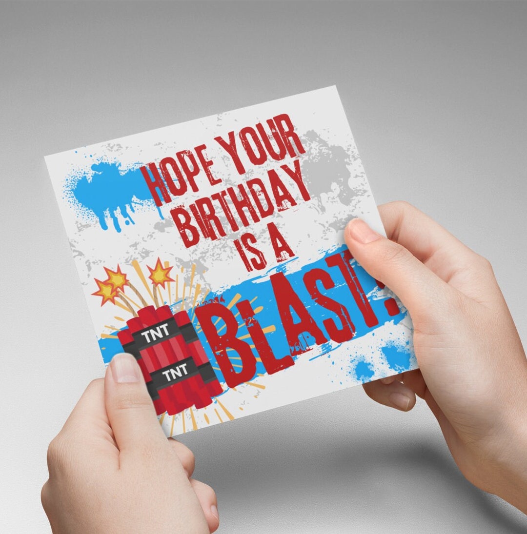Birthday Boy PRINTABLE Birthday Card, Dynamite Card for Grandson ...
