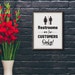 PRINTABLE Restroom Sign Customers Only – French English Bathroom Sign ...