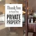 PRINTABLE Private Property Sign, Thank You for Respecting Private ...