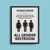 PRINTABLE All Gender Restroom SIGN, Restroom is for Everyone Poster ...