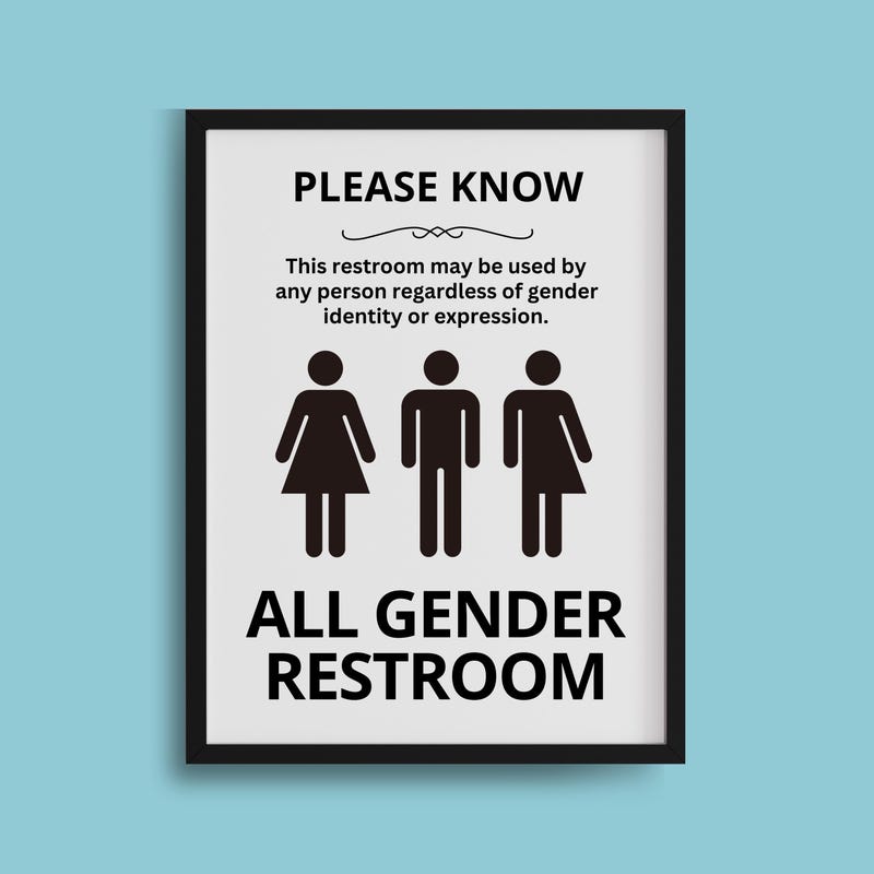 Gender Bathroom Sign - Etsy