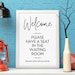 PRINTABLE Waiting Room SIGN, Welcome Please Have a Seat, Therapist ...