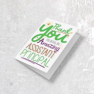 Thank You Amazing Vice-principal, PRINTABLE End of School Year CARD ...