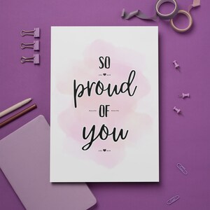 PRINTABLE so Proud of You CARD, Congratulations, Daughter Graduation ...