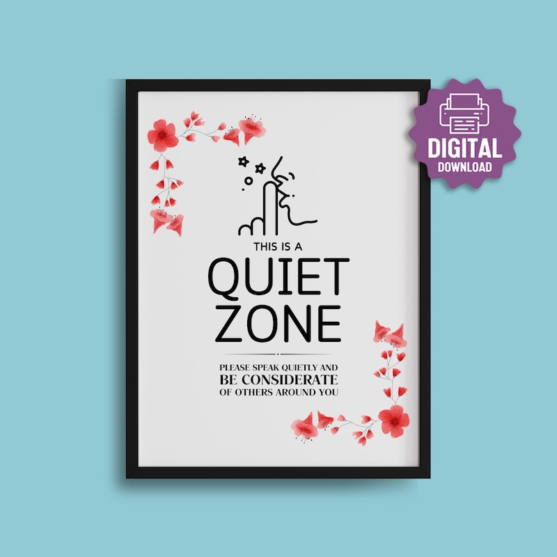 Please Keep Voices Down Sign - Etsy