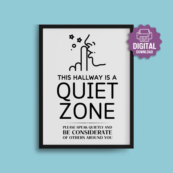 Quiet Zone Office Sign