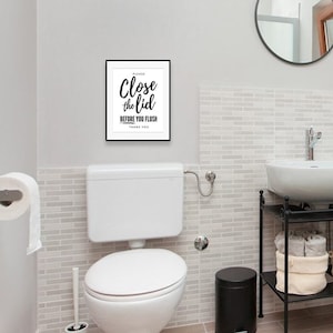 Close the Lid PRINTABLE Sign, Before You Flush, Please Close the Toilet ...