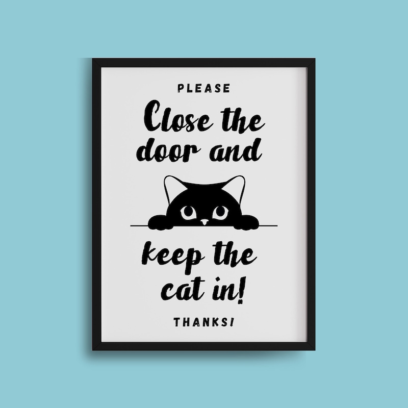 Close the Door Sign - Etsy