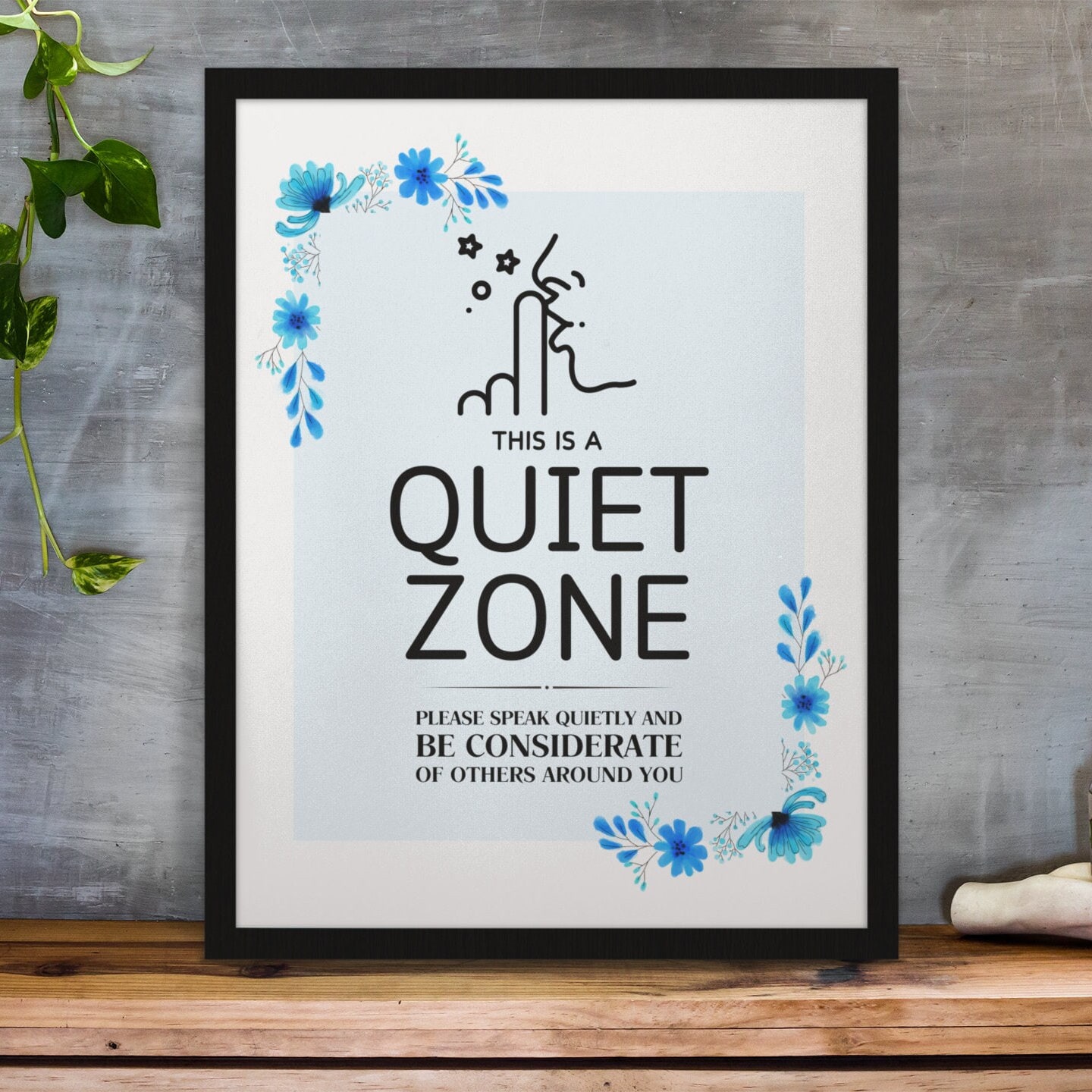 Quiet Work Zone Sign