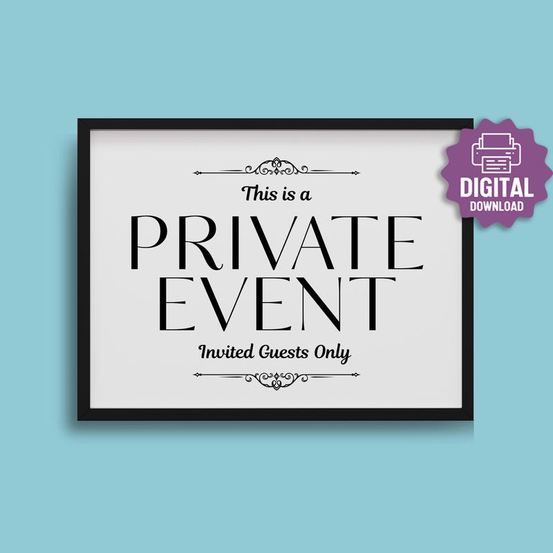 Closed for Private Event Sign - Etsy
