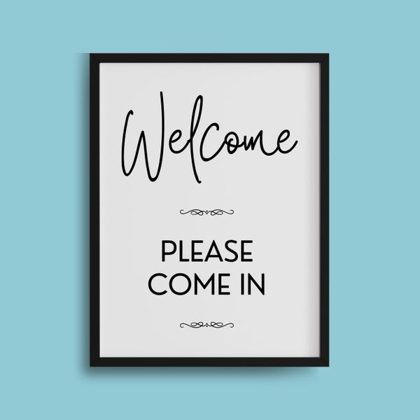 Please Come in Sign - Etsy