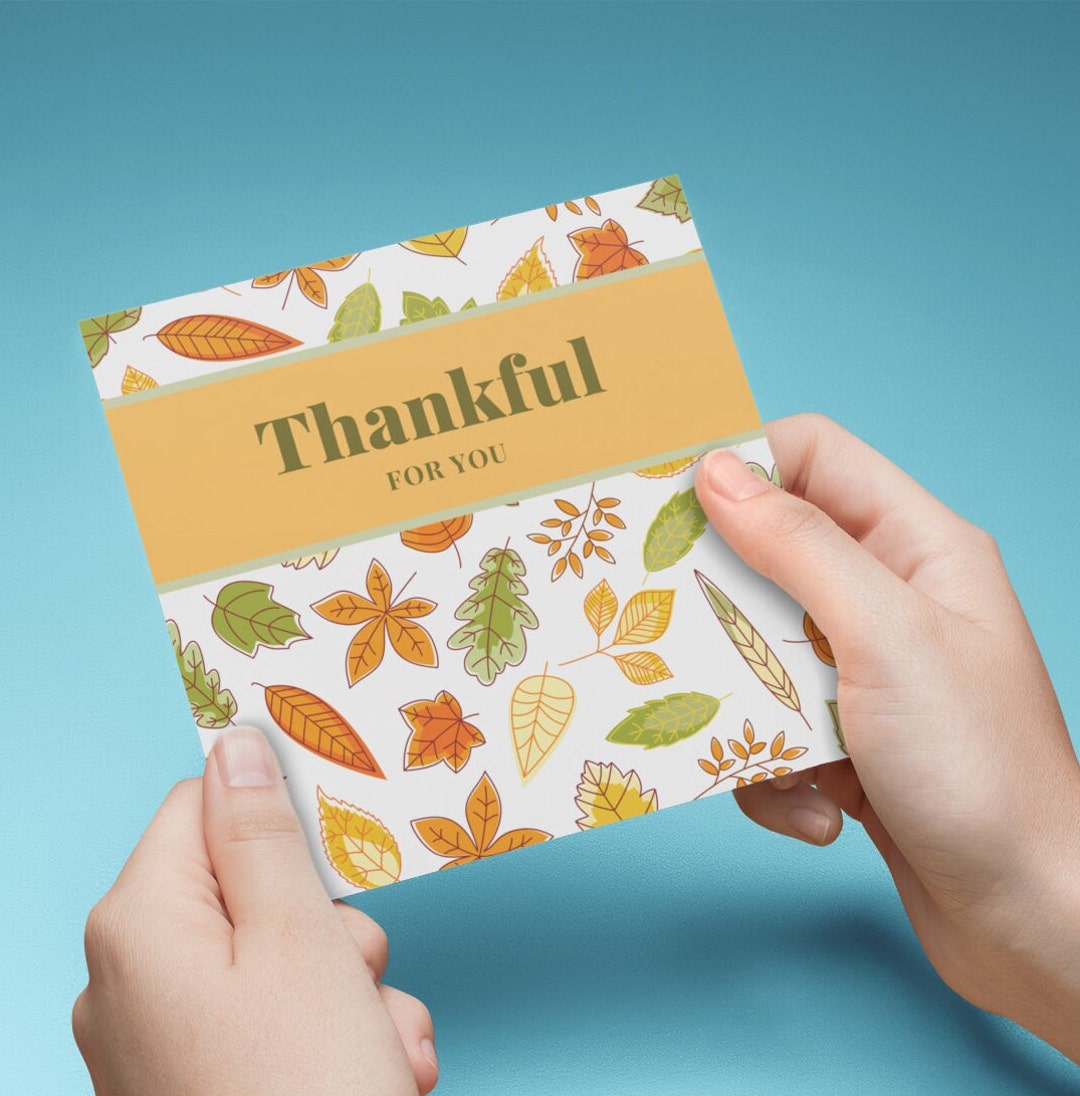 PRINTABLE Thankful for You CARD, School Teacher Recognition, Coworker ...