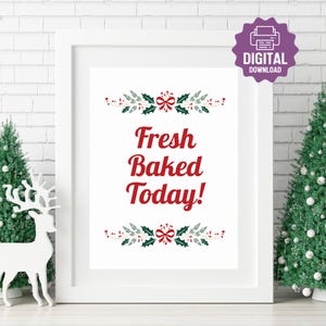 PRINTABLE Holiday Market Bakery Booth SIGNS, Christmas Vendor Sign ...