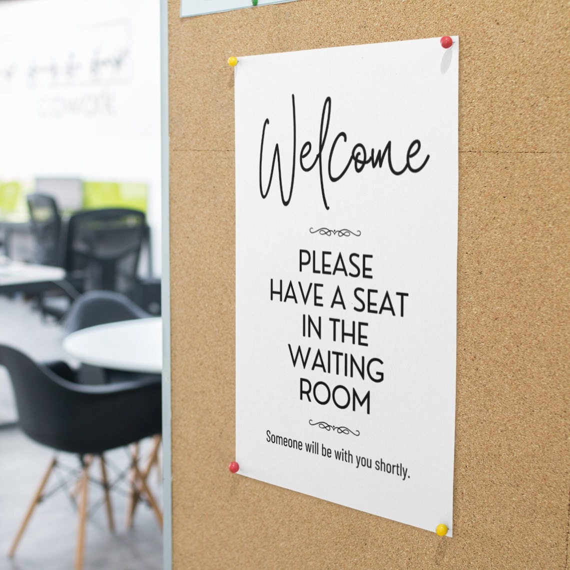 PRINTABLE Waiting Room SIGN, Welcome Please Have a Seat, Therapist ...