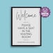 PRINTABLE Welcome Please Have a Seat SIGN, Waiting Room, Therapist ...