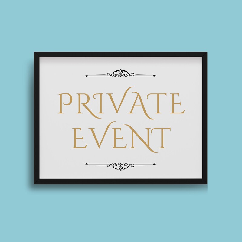 Closed for Private Event Sign - Etsy